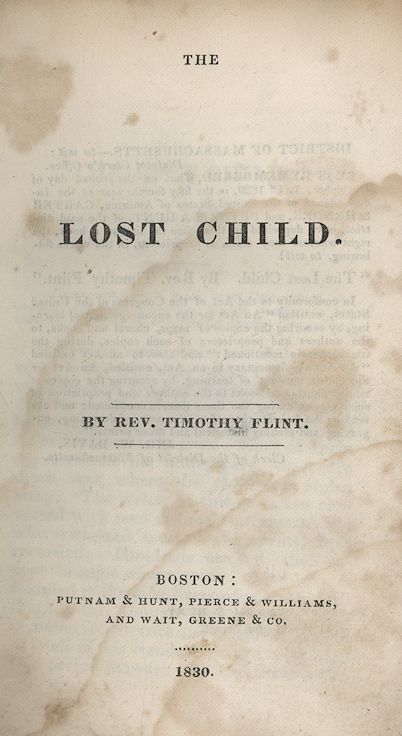 The Lost Child, by Timothy Flint (1830)